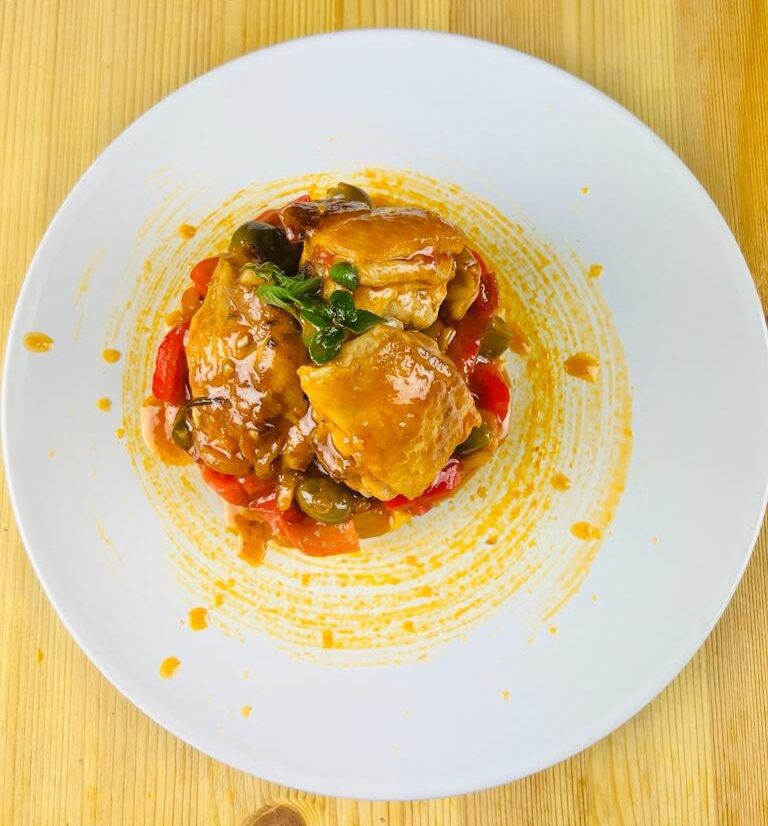 Pollo con i peperoni alla romana